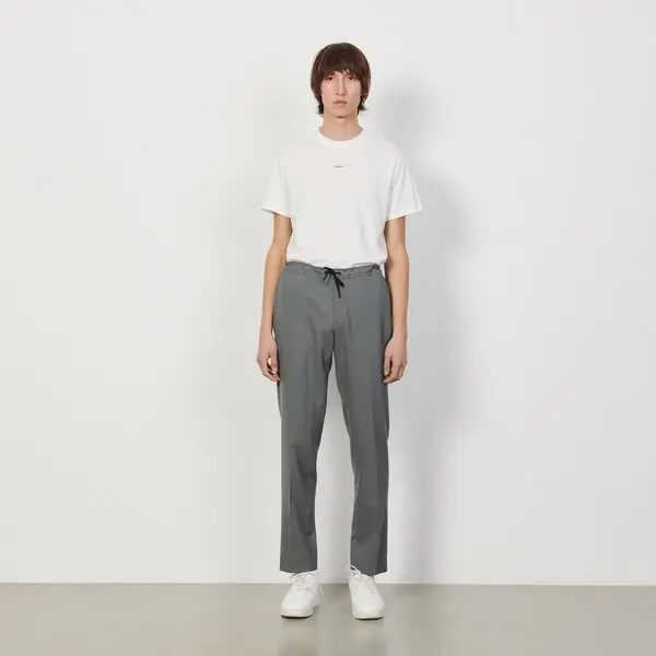 Sandro Wool Blend Pants - Verdigris