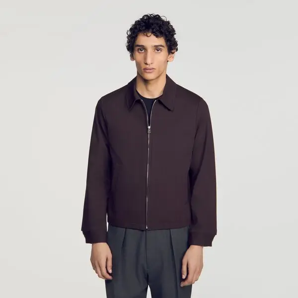 Sandro Cotton Jacket - Chocolate