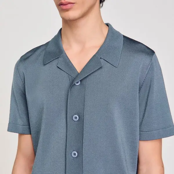 Sandro Short-sleeved Shirt - Dark Chambray