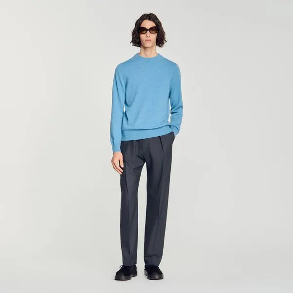 Sandro Cashmere Pullover Sweater - Chambray