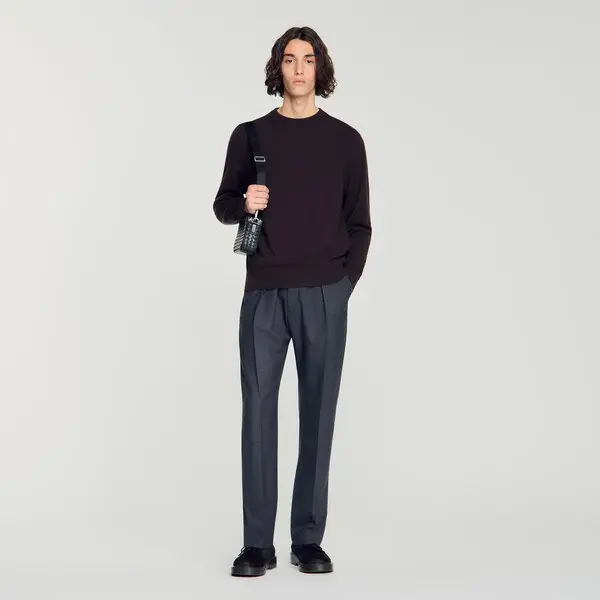 Sandro Cashmere Pullover Sweater - Chocolate