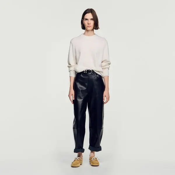 Sandro Cashmere Pullover Sweater - Ecru