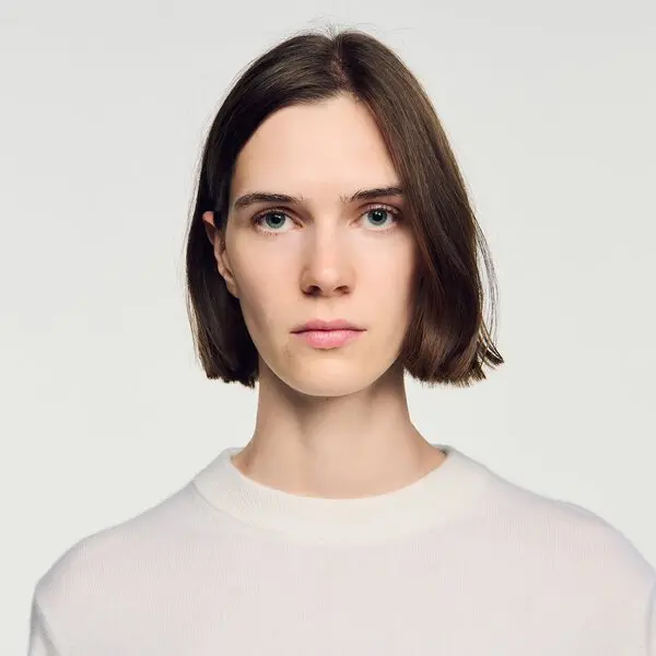 Sandro Cashmere Pullover Sweater - Ecru