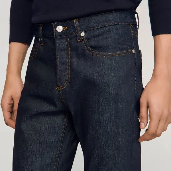 Sandro Waterless Narrow Cut Jeans - Raw-denim