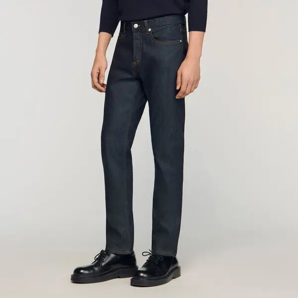 Sandro Waterless Narrow Cut Jeans - Raw-denim