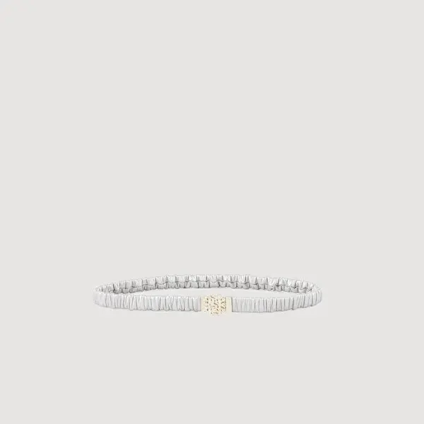 Sandro Elasticated Metallic Leather Belt