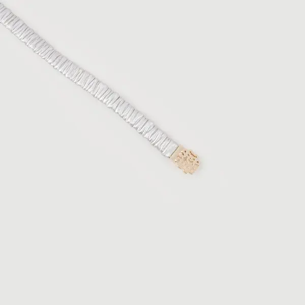 Sandro Elasticated Metallic Leather Belt