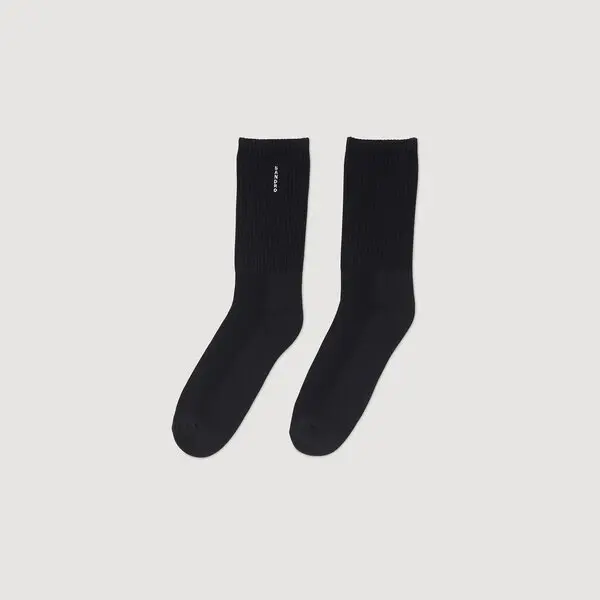 Sandro Cotton Socks - Black