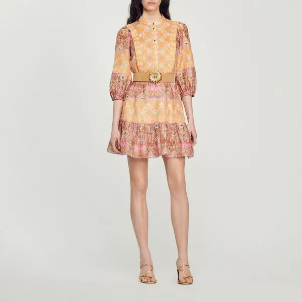 sandro short gathered dress Short gathered dress
