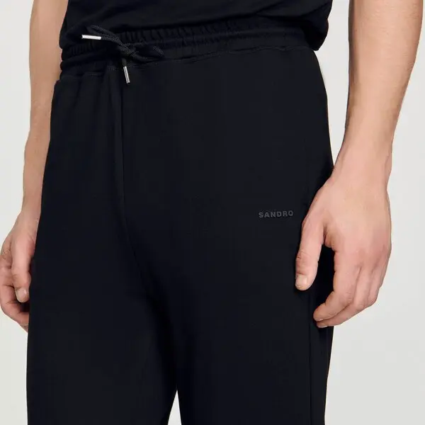 Sandro Knitted Jogging Bottoms - Black