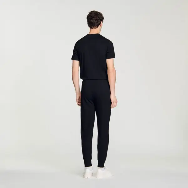 Sandro Knitted Jogging Bottoms - Black