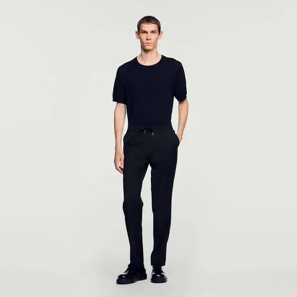 Sandro Straight-leg Trousers - Black