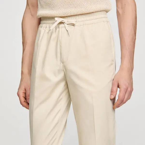 Sandro Straight-leg Trousers - Light Beige
