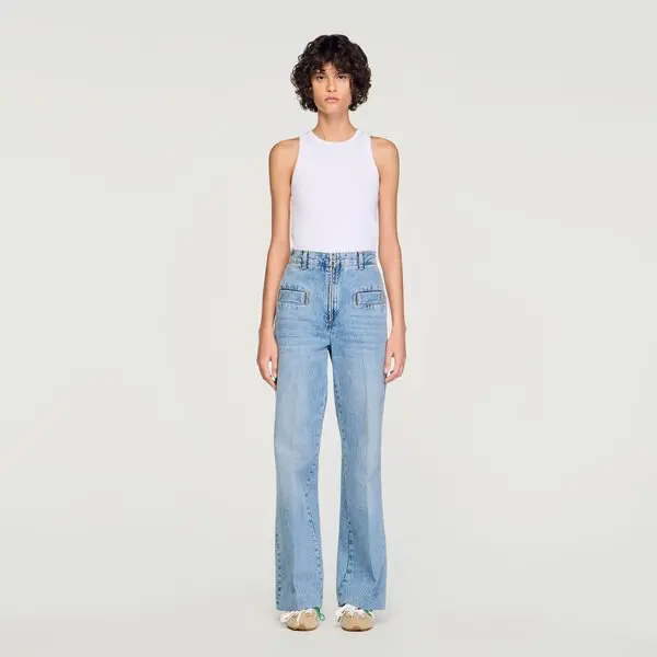 Sandro Wide-leg Jeans - Blue Jean