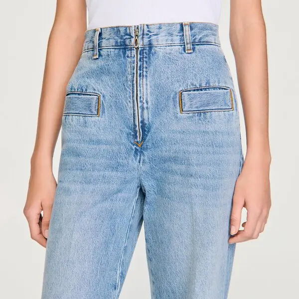 Sandro Wide-leg Jeans - Blue Jean