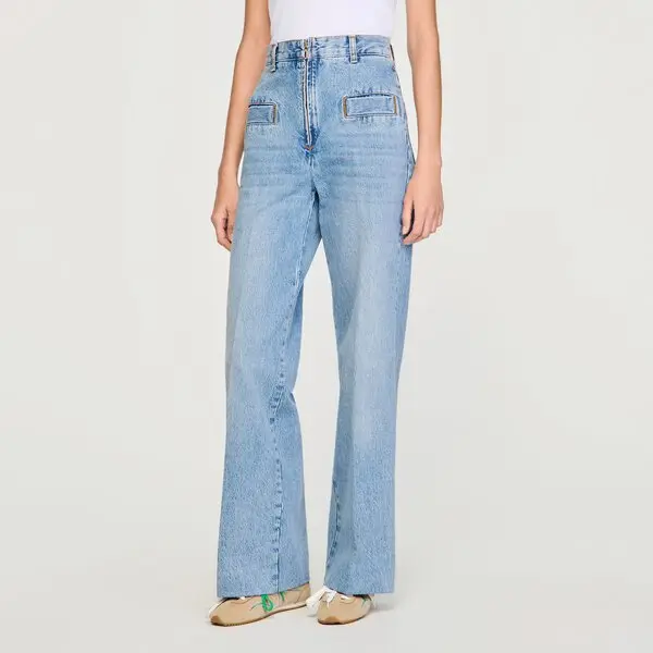 Sandro Wide-leg Jeans - Blue Jean
