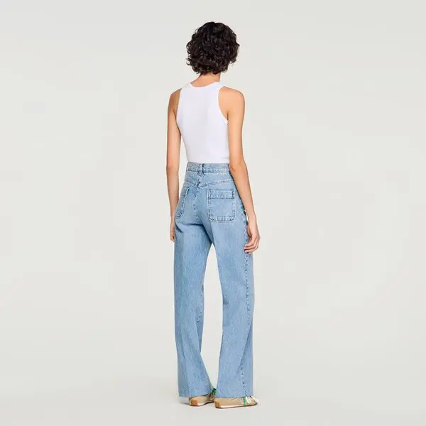 Sandro Wide-leg Jeans - Blue Jean