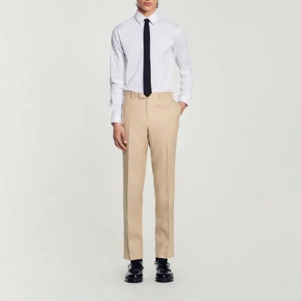 Sandro Linen Suit Trousers - Beige