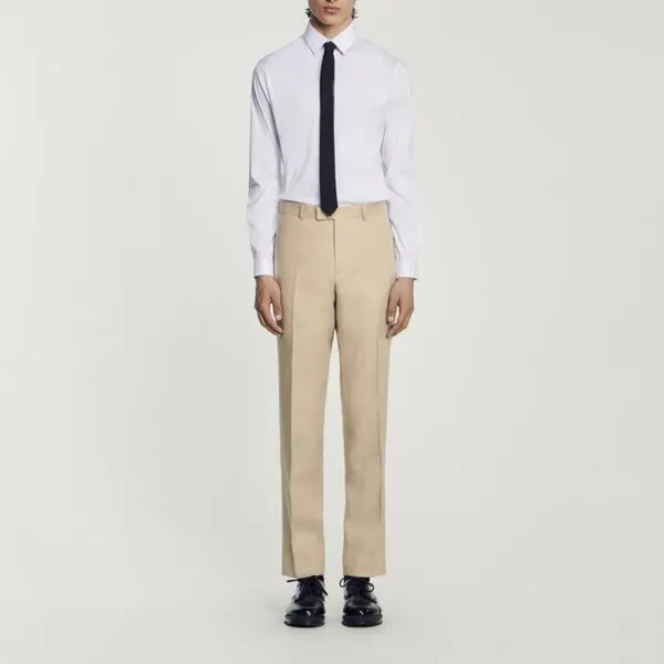 Sandro Linen Suit Trousers - Beige