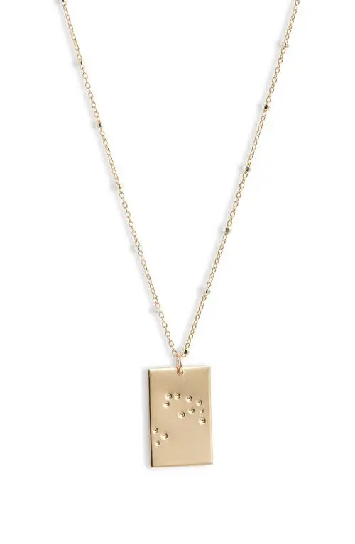 SET & STONES Zodiac Constellation Pendant Necklace - Gold - Capricorn