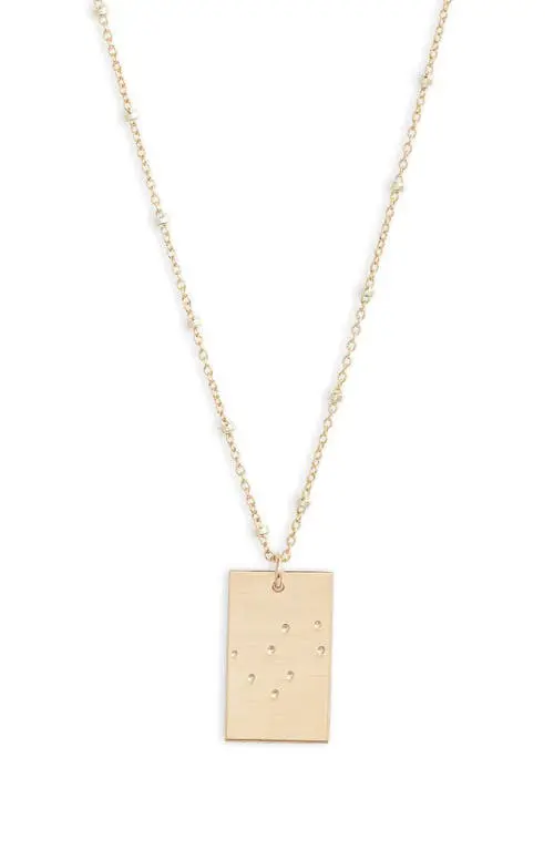 SET & STONES Zodiac Constellation Pendant Necklace - Gold - Gemini