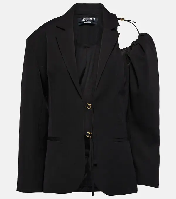 Jacquemus La Veste Galliga Virgin Wool Blazer - Black