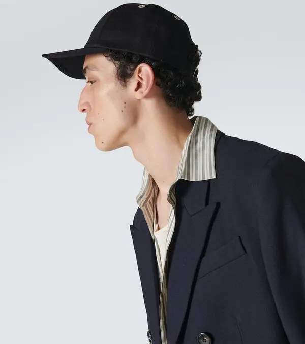 AMI Paris De Cœur Cotton Canvas Cap - Black