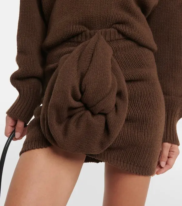 Magda Butrym Cashmere Miniskirt - Brown