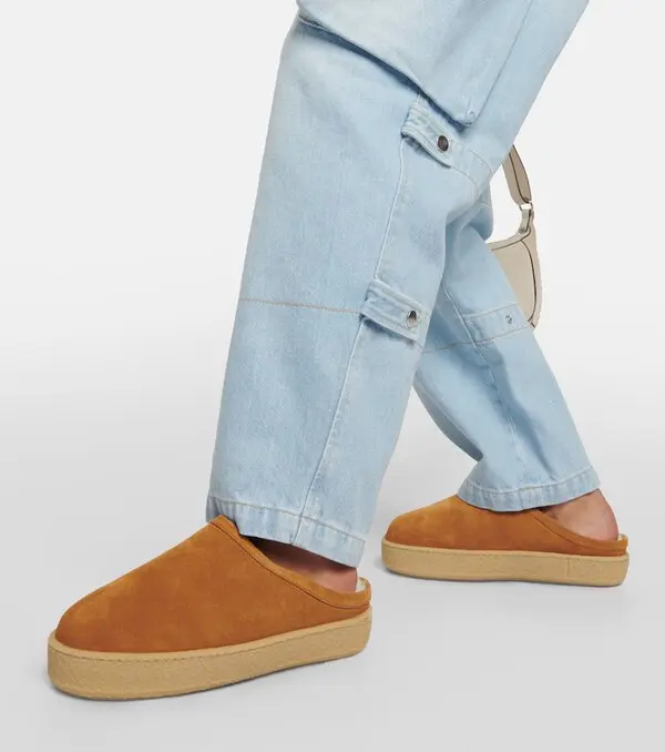 Isabel Marant Étoile Fozee Shearling-lined Slippers