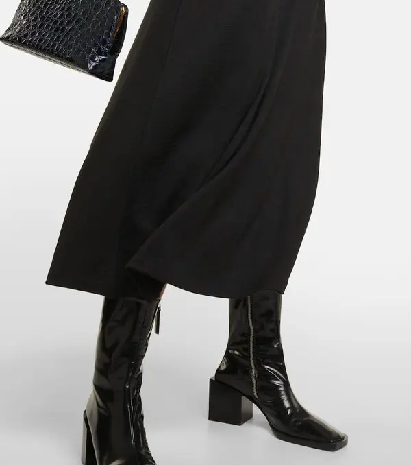 Vince Knitted Jersey Midi Dress - Black