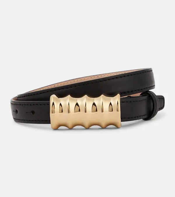 Khaite Julius Small Leather Belt - Black