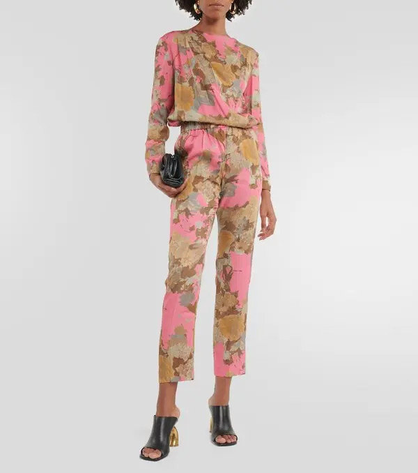 Dries Van Noten Printed Draped Blouse