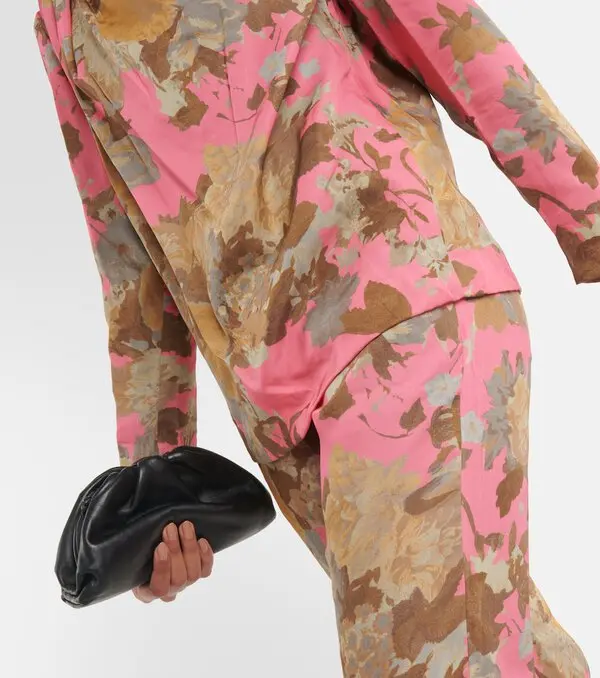Dries Van Noten Printed Draped Blouse