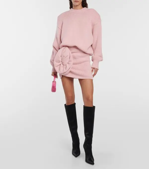 Magda Butrym Cashmere Miniskirt - Pink
