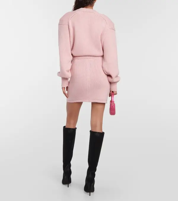 Magda Butrym Cashmere Miniskirt - Pink