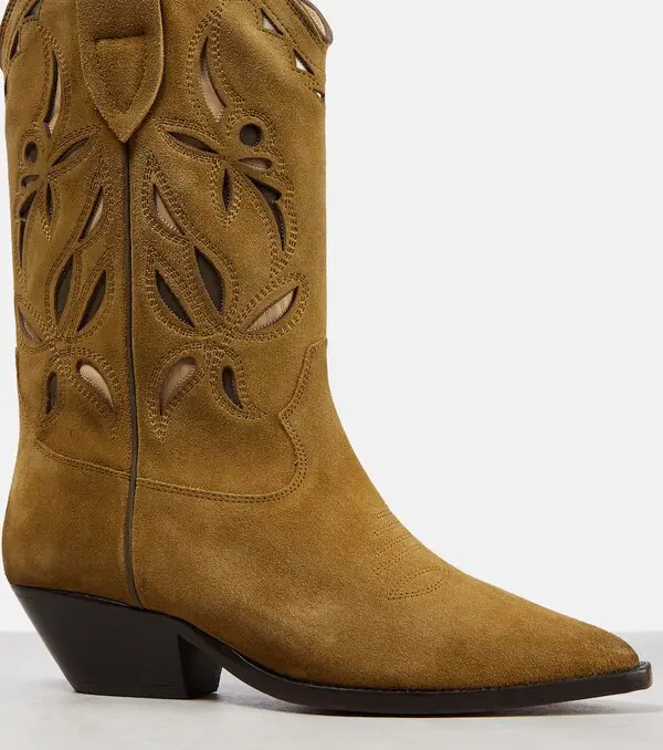 Isabel Marant Étoile Duerto Suede Cowboy Boots - Beige