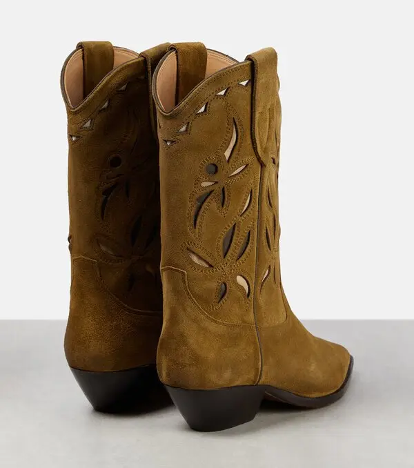 Isabel Marant Étoile Duerto Suede Cowboy Boots - Beige