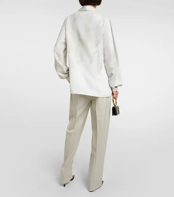 Victoria Beckham Scarf Satin Blouse