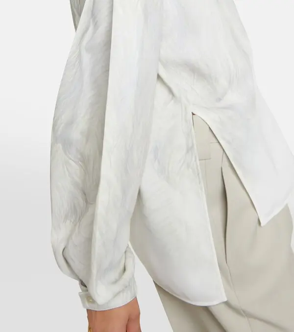 Victoria Beckham Scarf Satin Blouse