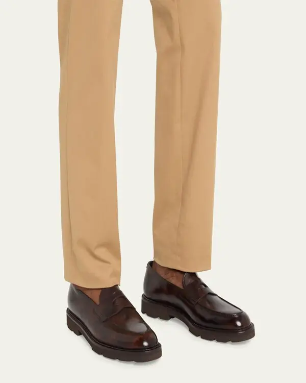 John Lobb Lopez Leather Penny Loafers
