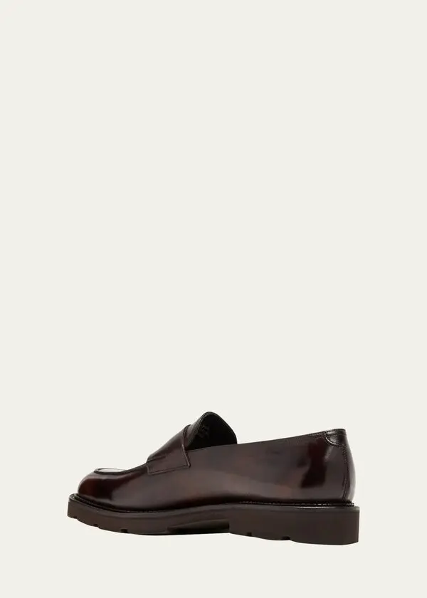 John Lobb Lopez Leather Penny Loafers
