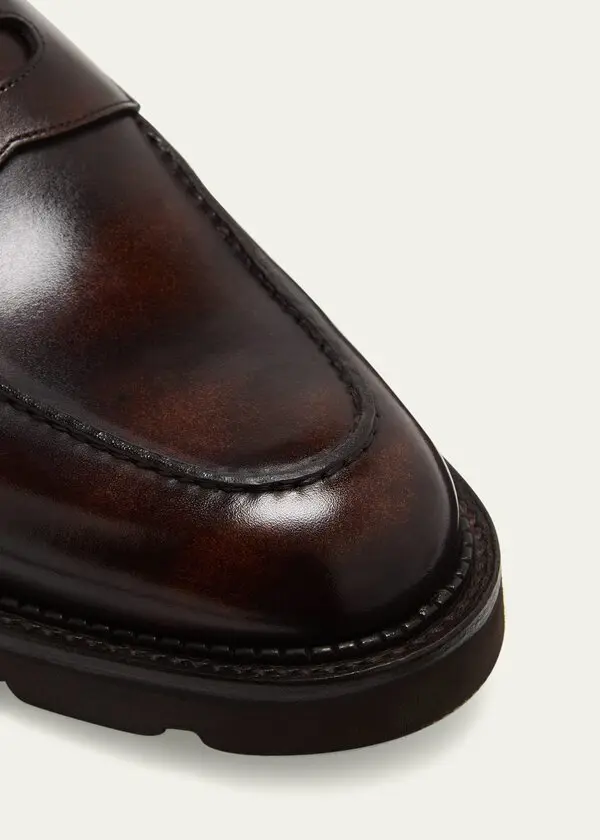 John Lobb Lopez Leather Penny Loafers