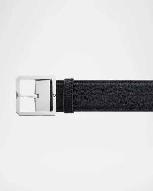 Montblanc Pin Buckle Reversible Leather Belt
