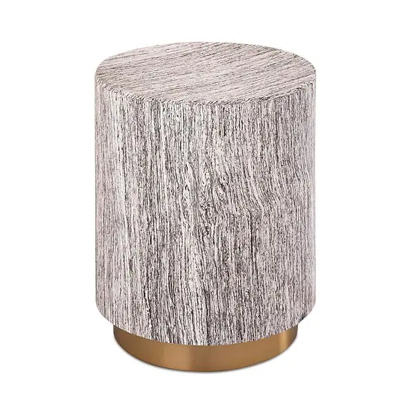 TOV FURNITURE Dahlia Side Table - Distressed White