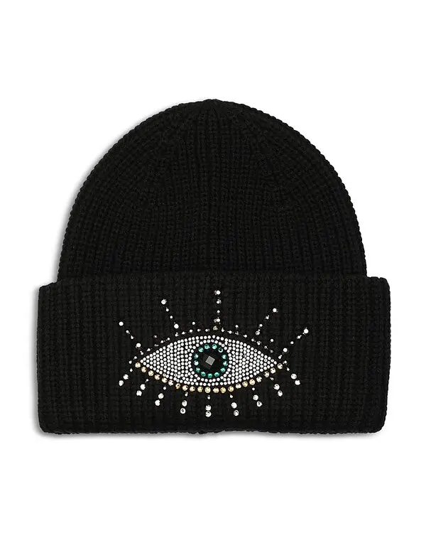 Kurt Geiger Evil Eye Knit Beanie - Black