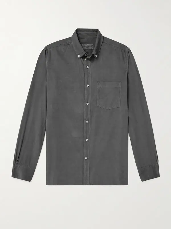 Officine Générale Arsene Cotton-blend Corduroy Shirt - Gray