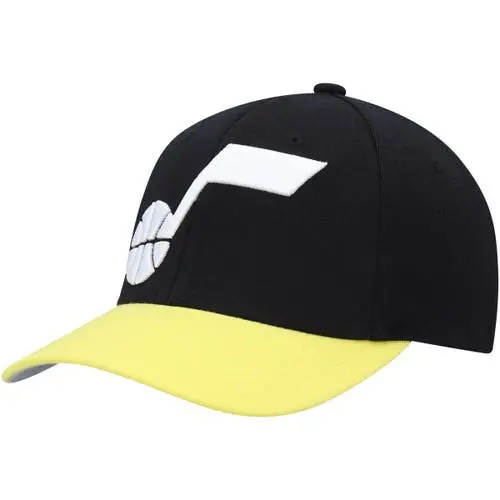 Mitchell & Ness Gold Utah Jazz Mvp Team Two-tone 2.0 Stretch-snapback Hat - Black