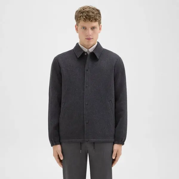 Theory Classic Coaches Jacket In Double-face Wool-cashmere