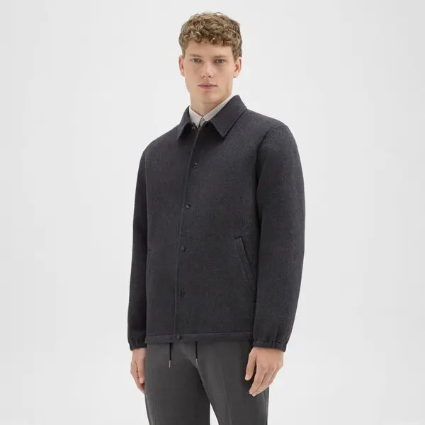 Theory Classic Coaches Jacket In Double-face Wool-cashmere