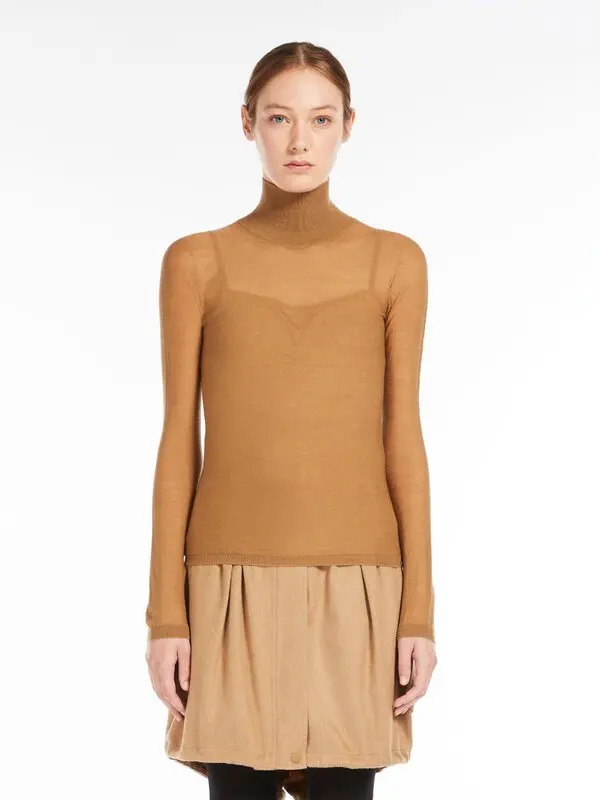 Max Mara Wool Gauze Turtleneck